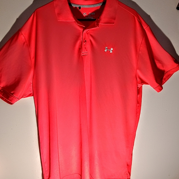 Under Armour | Shirts | Neon Orange Under Armor Extra Large Collared ...